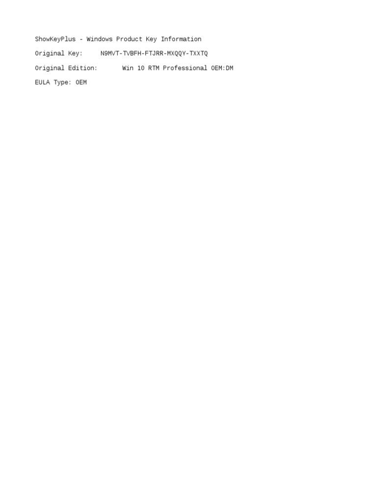 Windows Key Pdf