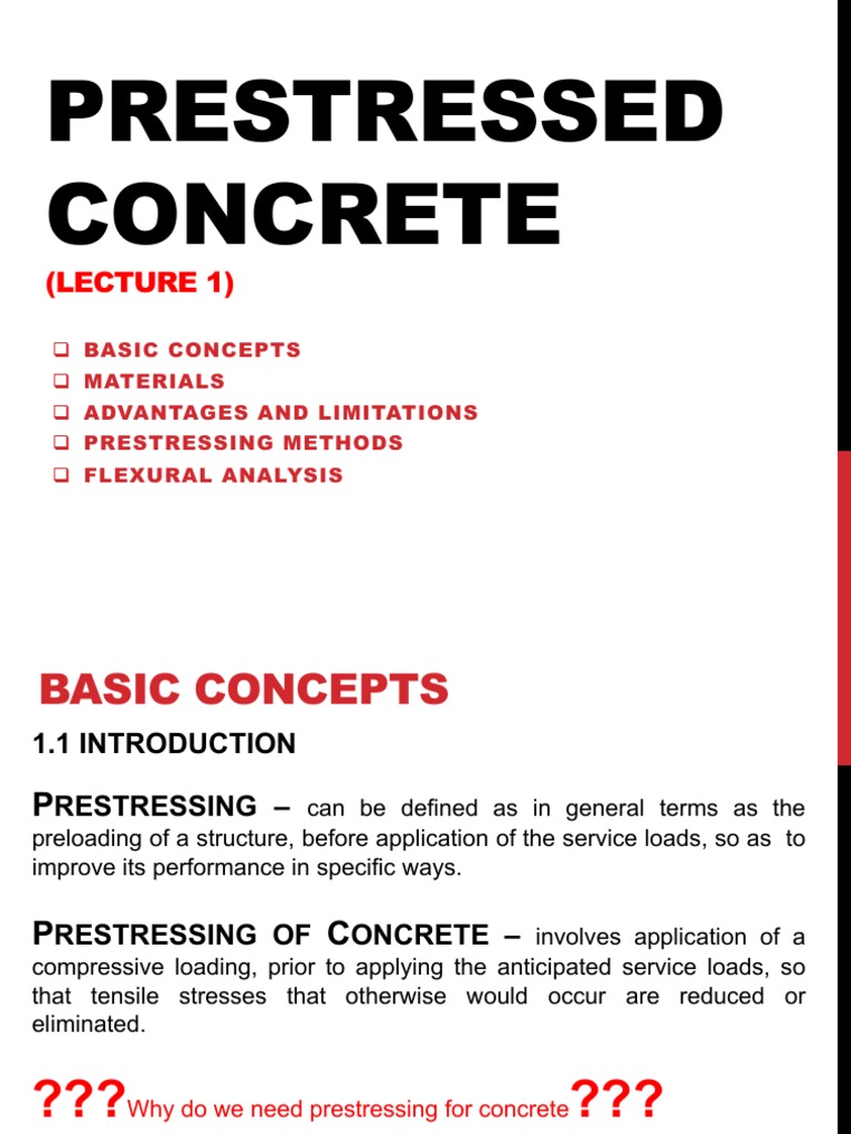 Prestressed Concrete LECTURE 1 PDF | PDF | Prestressed Concrete | Creep ... Prestressed Concrete LECTURE 1 PDF | PDF | Prestressed Concrete | Creep ...