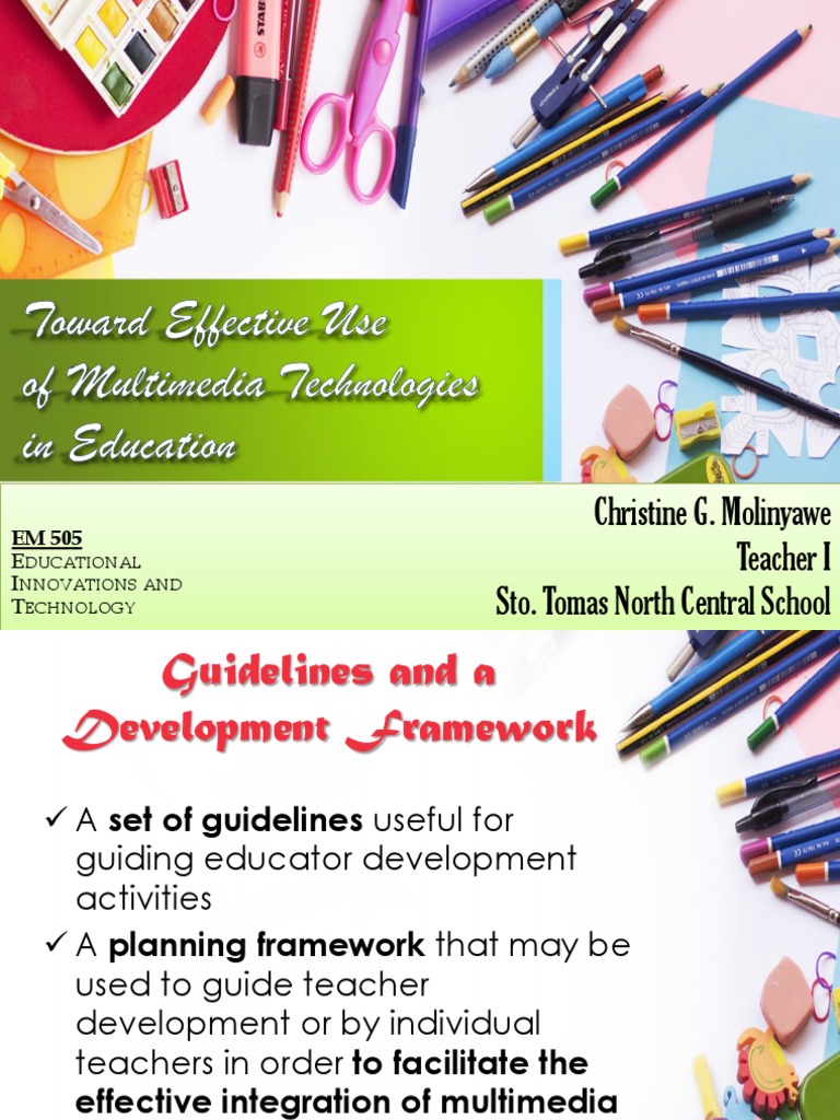 Toward Effective Use of Multimedia Technologies in Education | PDF ...