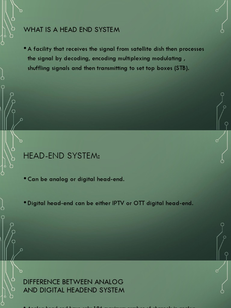 What Is A Head End System | PDF | Computers