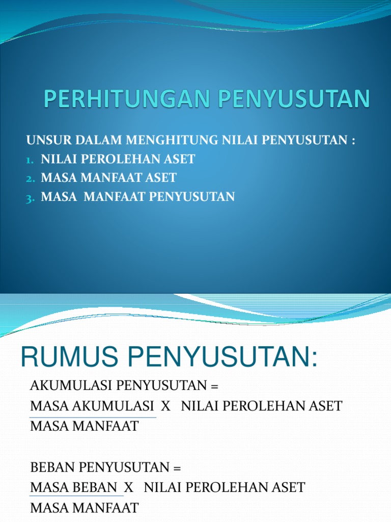 Perhitungan Penyusutan | PDF
