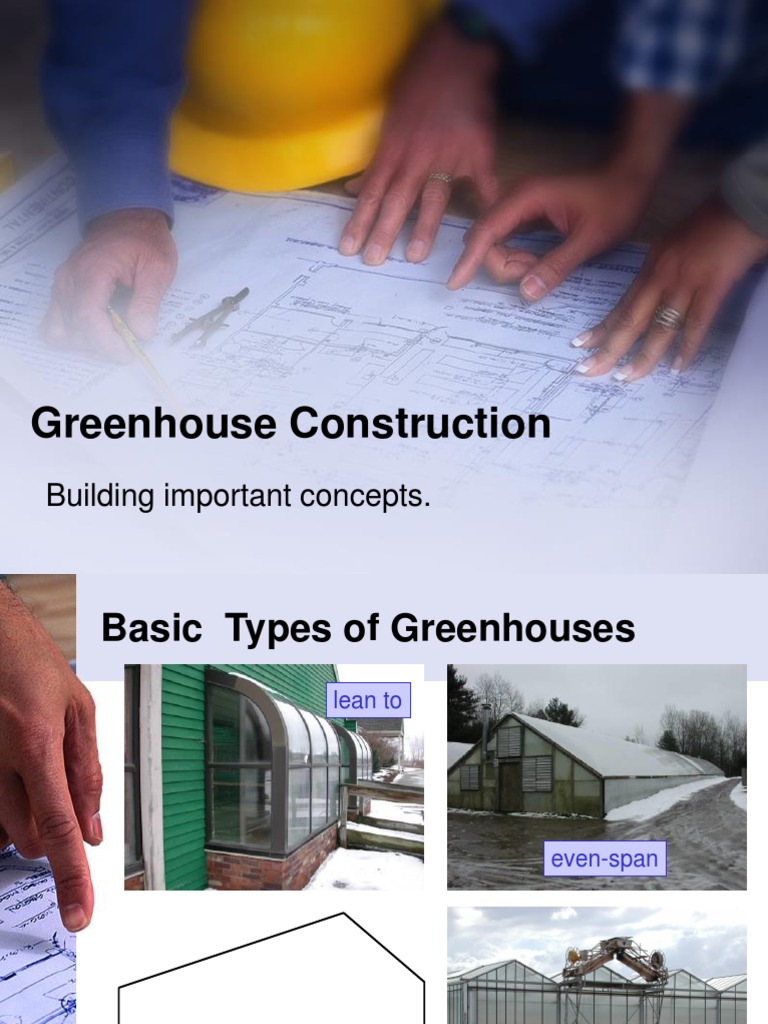 Greenhouse Structure Types and Components | PDF