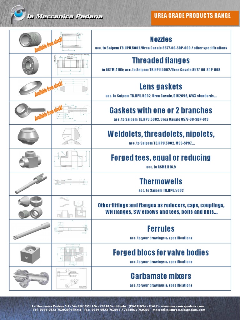 Urea Grade Fittings | PDF | Urea | Mechanical Engineering