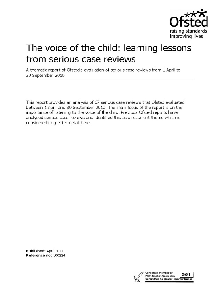 The Voice of The Child | PDF | Child Protection | Child Abuse