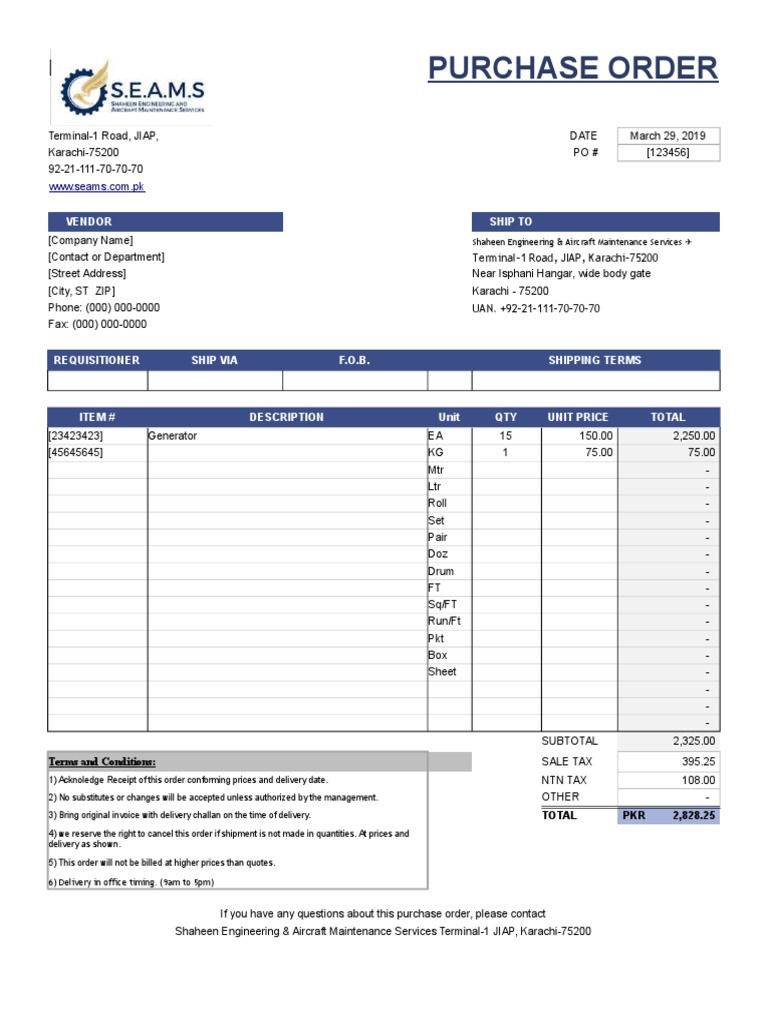 Purchase Order: (Company Name) | PDF | Intellectual Works | Business