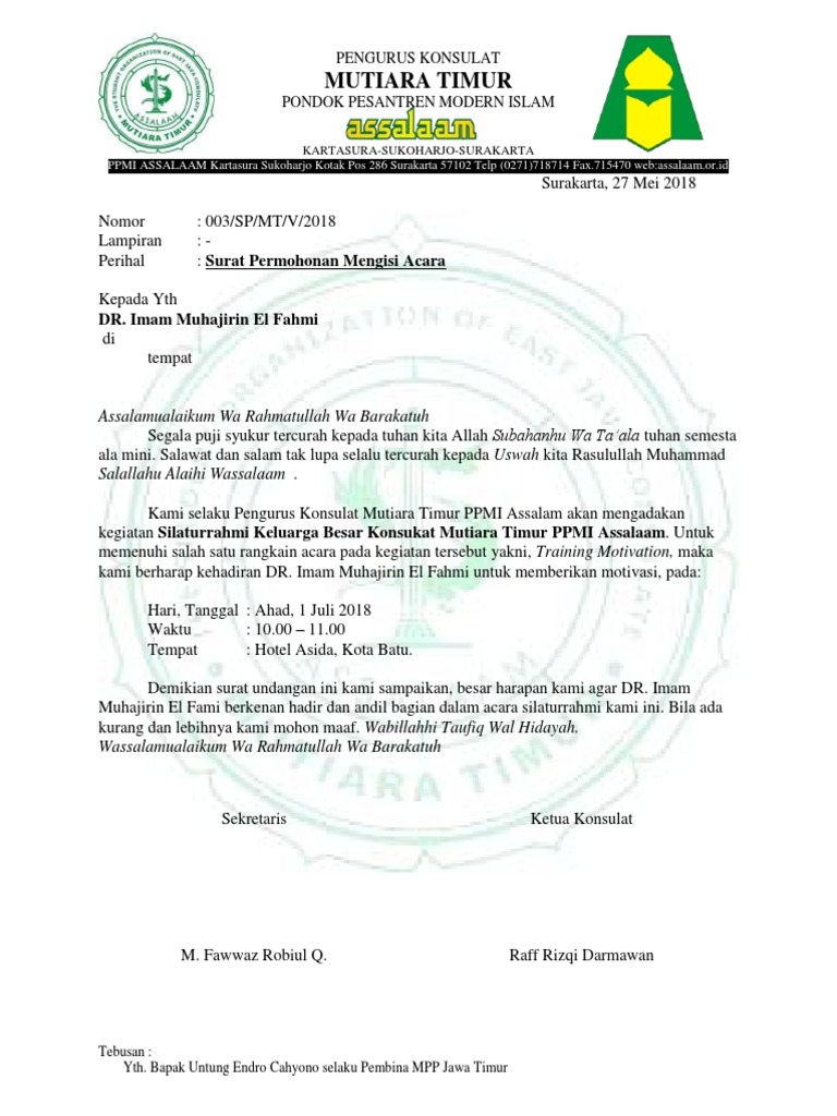 Surat MPP PPMI Assalaam | PDF