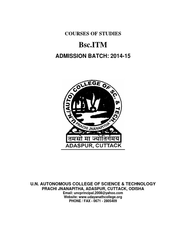 BSc ITM Course Regulations 2014-15 | PDF | Method (Computer Programming) | Databases