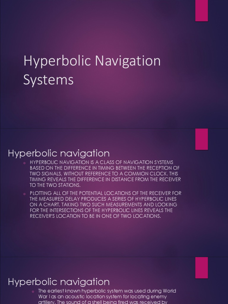 Hyperbolic Systems | PDF | Navigation | Sound Production Technology