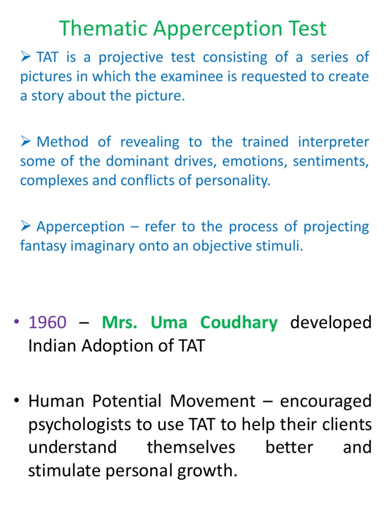 Thematic Apperception Test | PDF | Attitude (Psychology) | Emotions