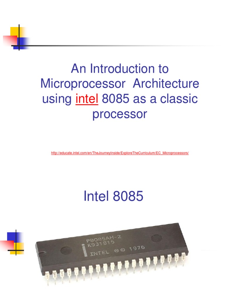 8085 Architecture | PDF | Central Processing Unit | Pointer (Computer Programming)