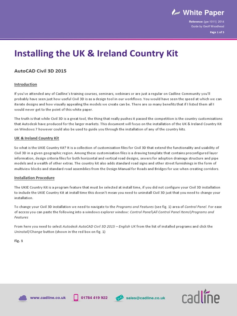 Installing the UKIE Country Kit for Civil 3D | PDF | Operating System ...