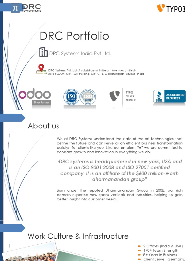 DRC Portfolio: DRC Systems India PVT LTD | PDF | Point Of Sale | Magento