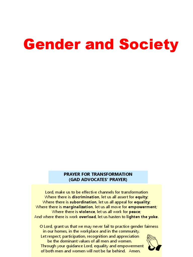 GAD Basic Concepts | PDF | Gender Equality | Gender Studies