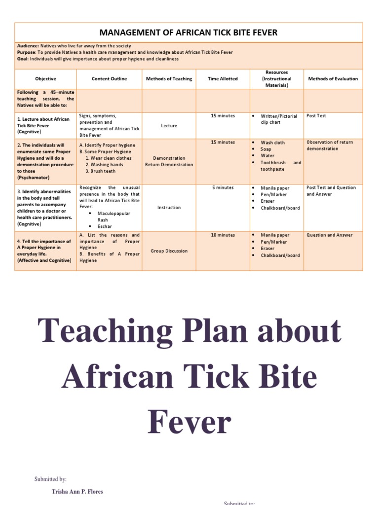 Management of African Tick Bite Fever | PDF | Hygiene | Medical Specialties