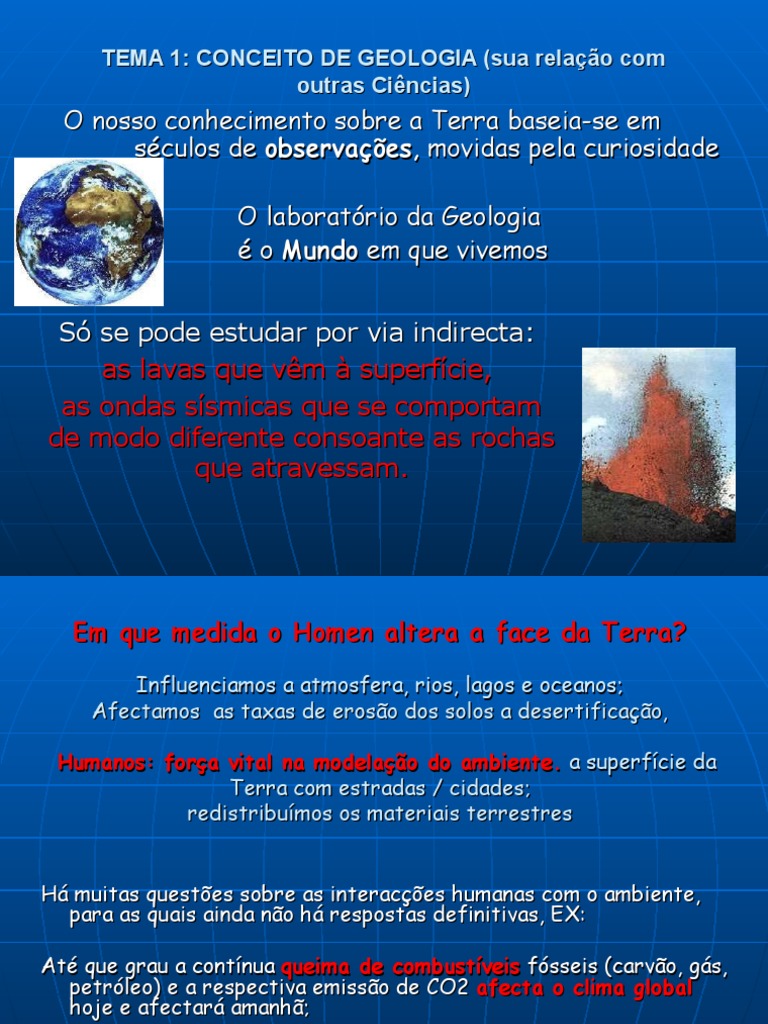 Conceito e Importância da Geologia | PDF | Geologia | Terra