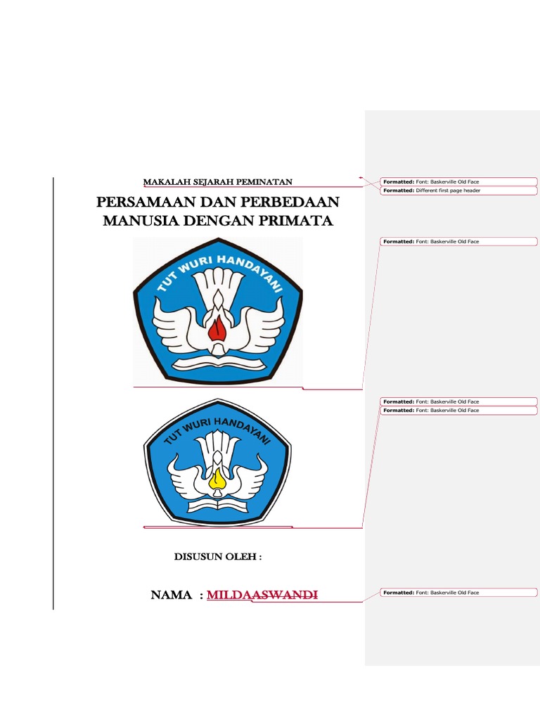 Persamaan Dan Perbedaan Manusia Dengan Primata | PDF Persamaan Dan Perbedaan Manusia Dengan Primata | PDF