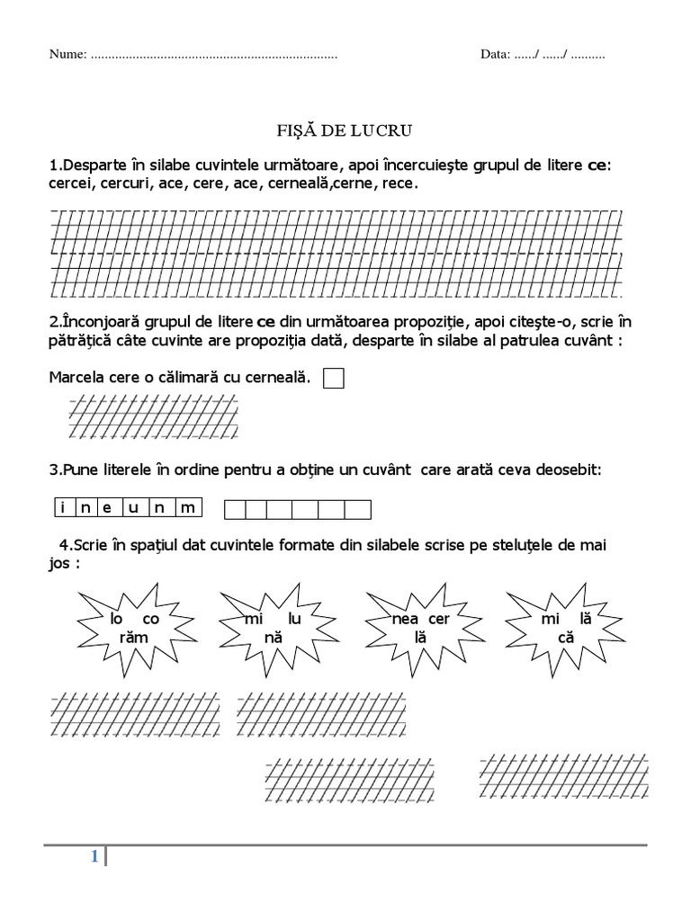 0 1 Fisa de Lucru Abecedar | PDF