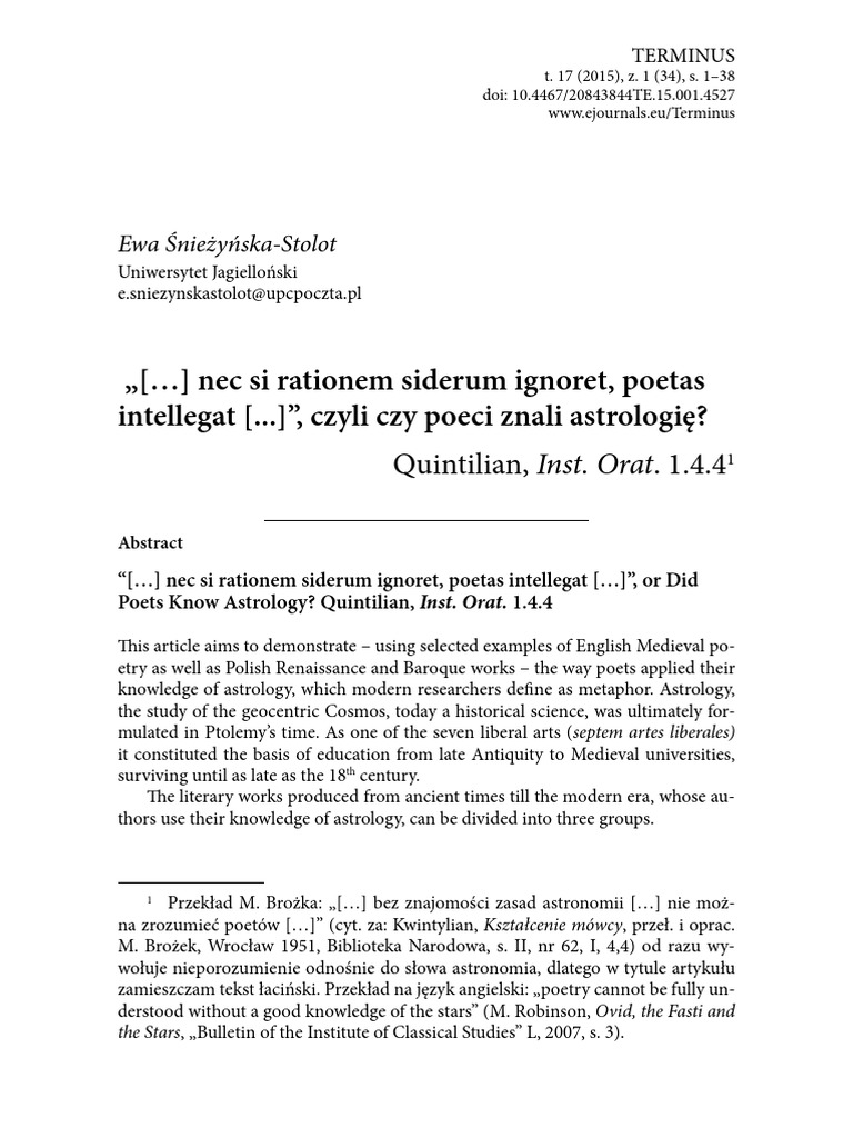 1 Śnieżyńska Stolot | PDF | Mysticism | Zodiac