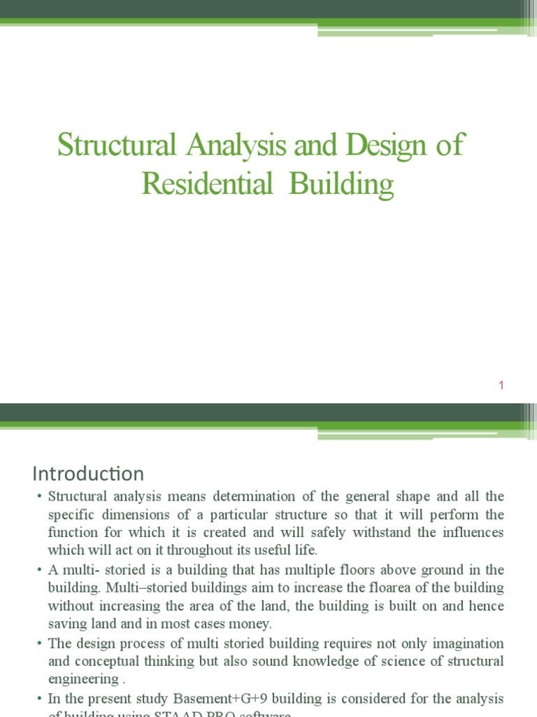 Structural Analysis and Design of Residential Building | PDF | Building ...
