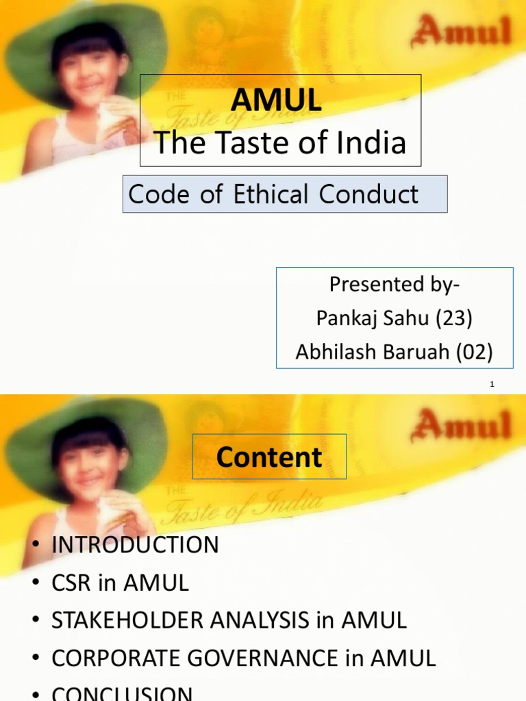 Amul Code of Conduct | PDF | Economies | Business