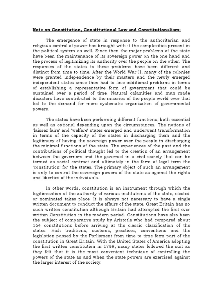 Introductory Note | PDF | United States Constitution | Constitution