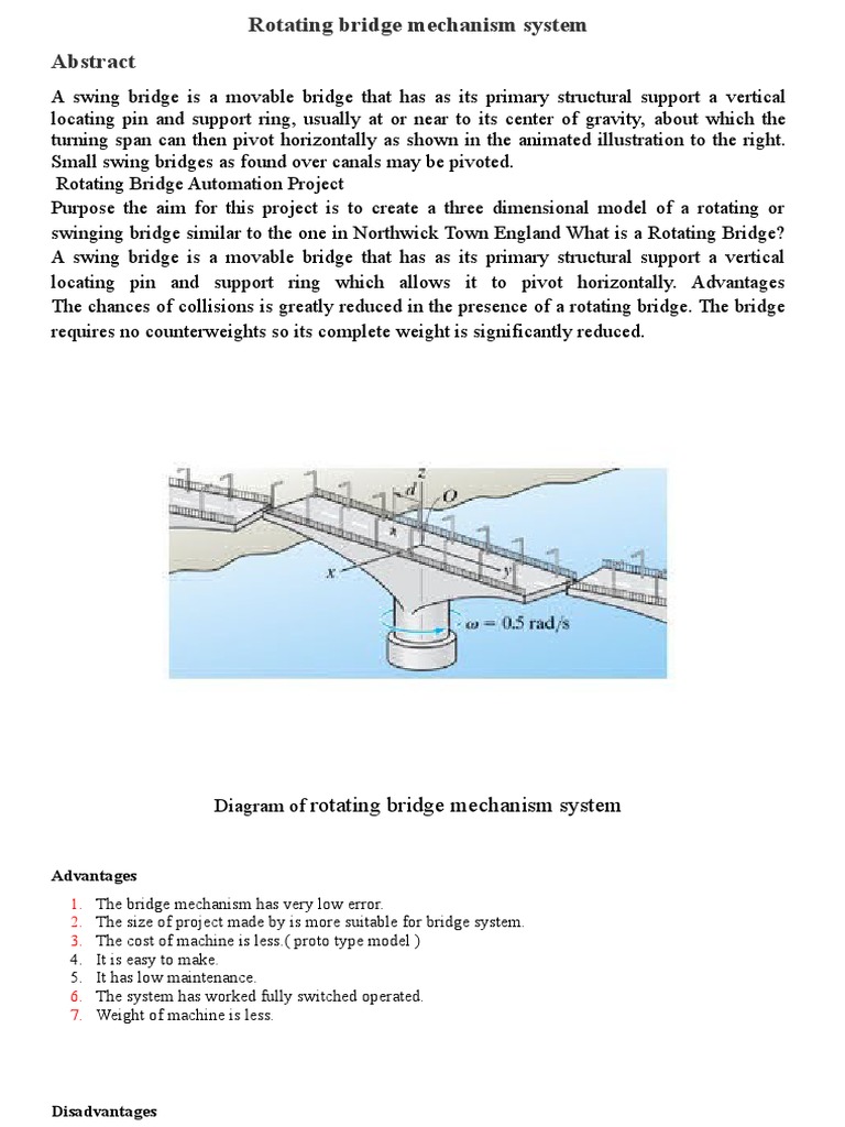 Rotating Bridge Mechanism Overview | PDF | Computers | Technology ...