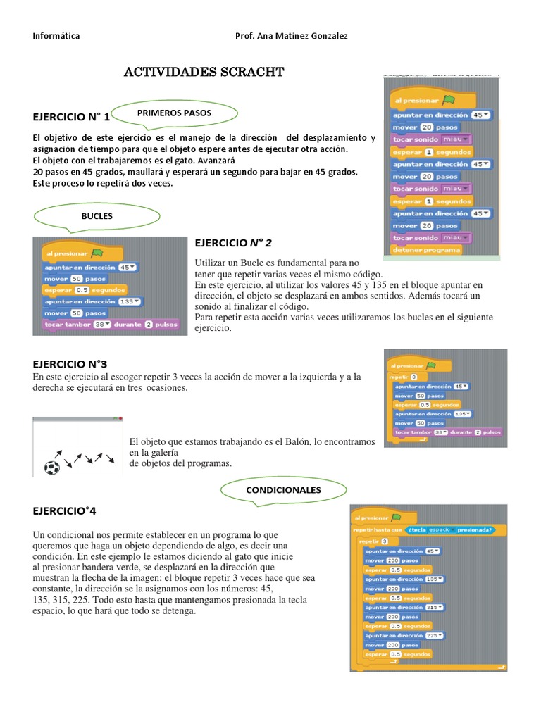 Guía Scracht | PDF | Scratch (lenguaje de programación) | Programa de ...