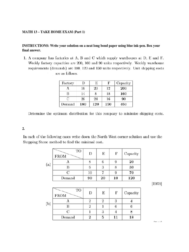 Final Exam TH | PDF