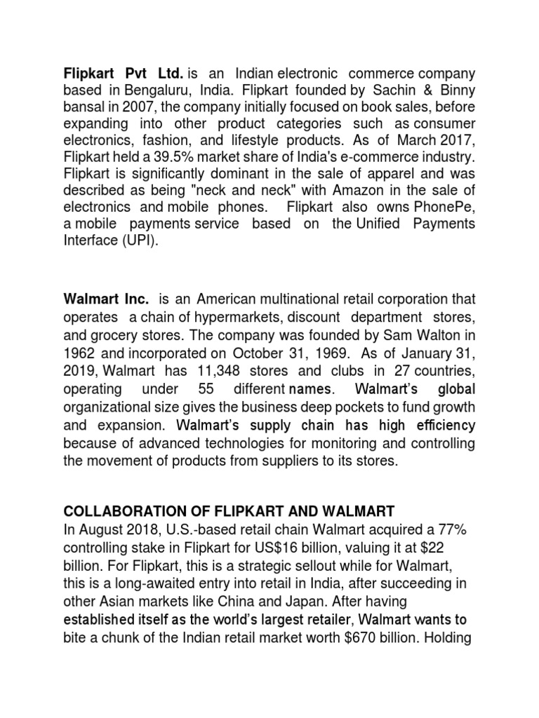 Flipkart PVT LTD | PDF | Walmart | Marketing