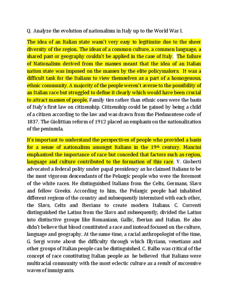 Italian Nationalism | PDF | Nationalism | Italy