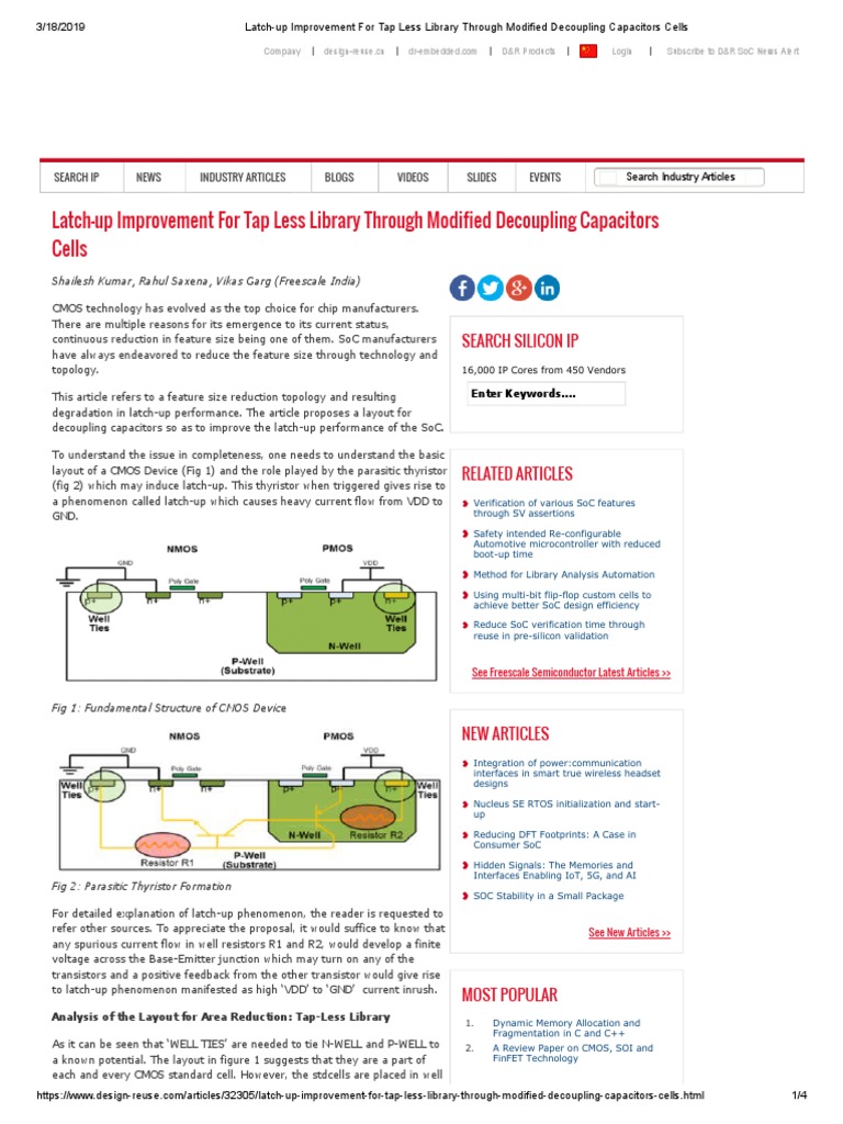 Tapless Library | PDF | System On A Chip | Cmos