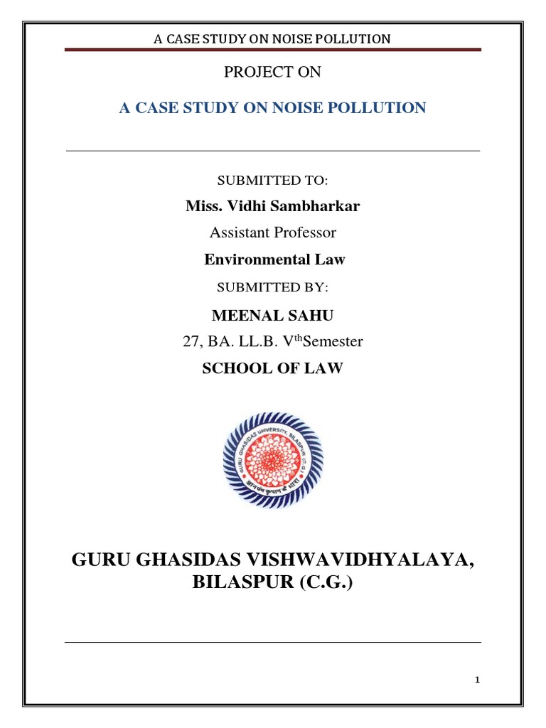 Noise Pollution Case Study: A Look at Sources and Impacts | PDF ...