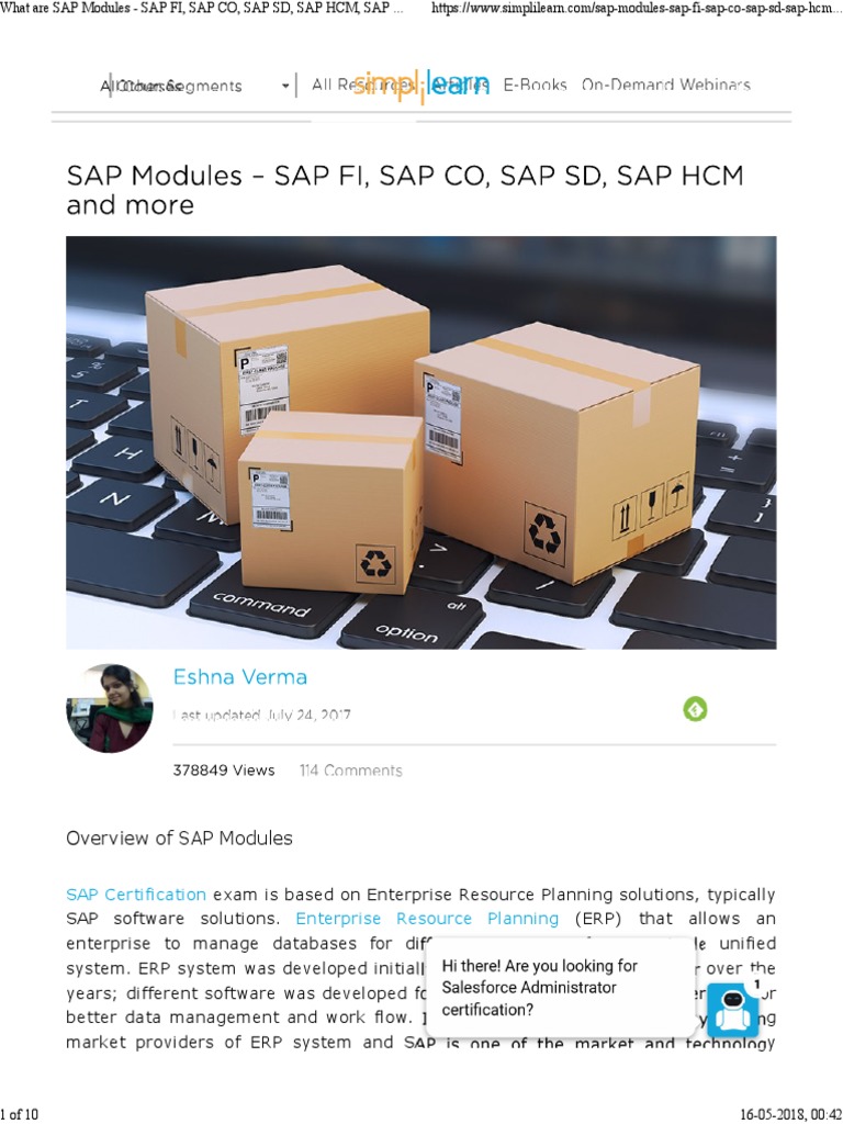 Overview of Sap Modules | PDF | Enterprise Resource Planning ...