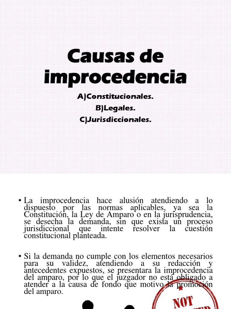 Causas de Improcedencia | PDF | Caso de ley | Constitución
