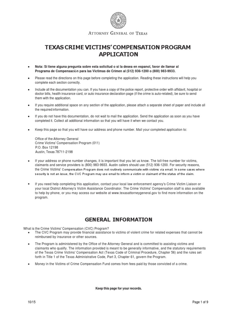 Printed CVC Application PDF | PDF | Victimology | Damages
