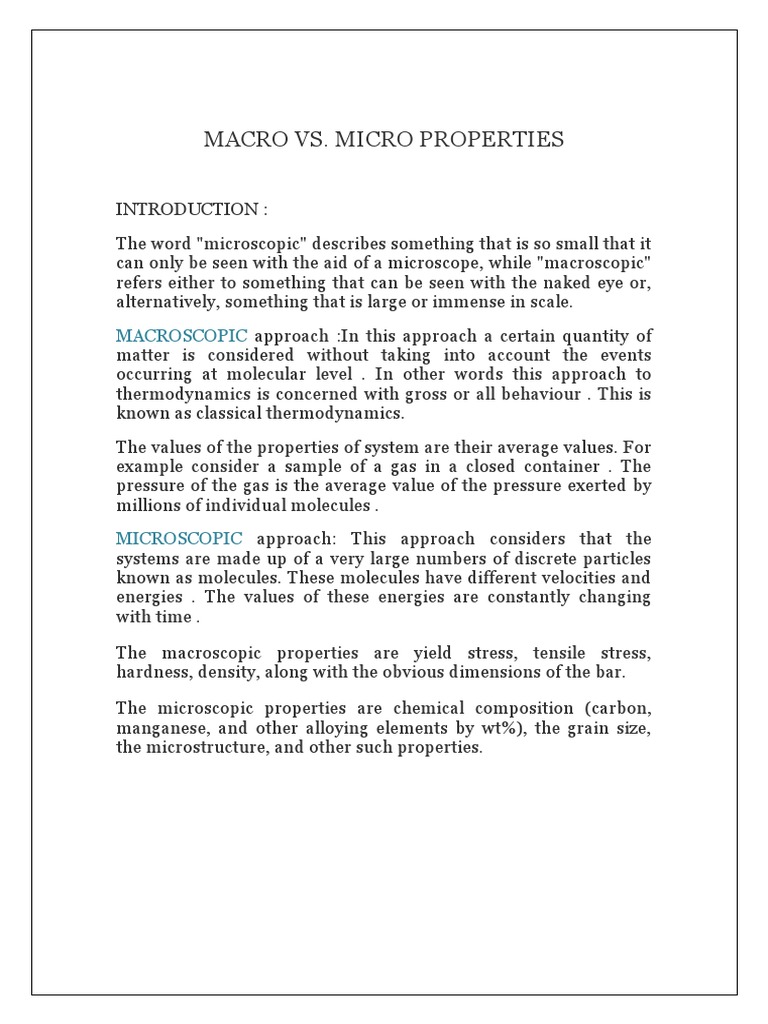 Macro VS Micro | PDF | Science & Mathematics