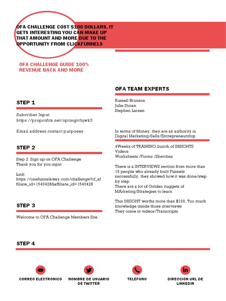 Ofa Team Experts: Ofa Challenge Guide 100% Revenue Back and More | PDF ...