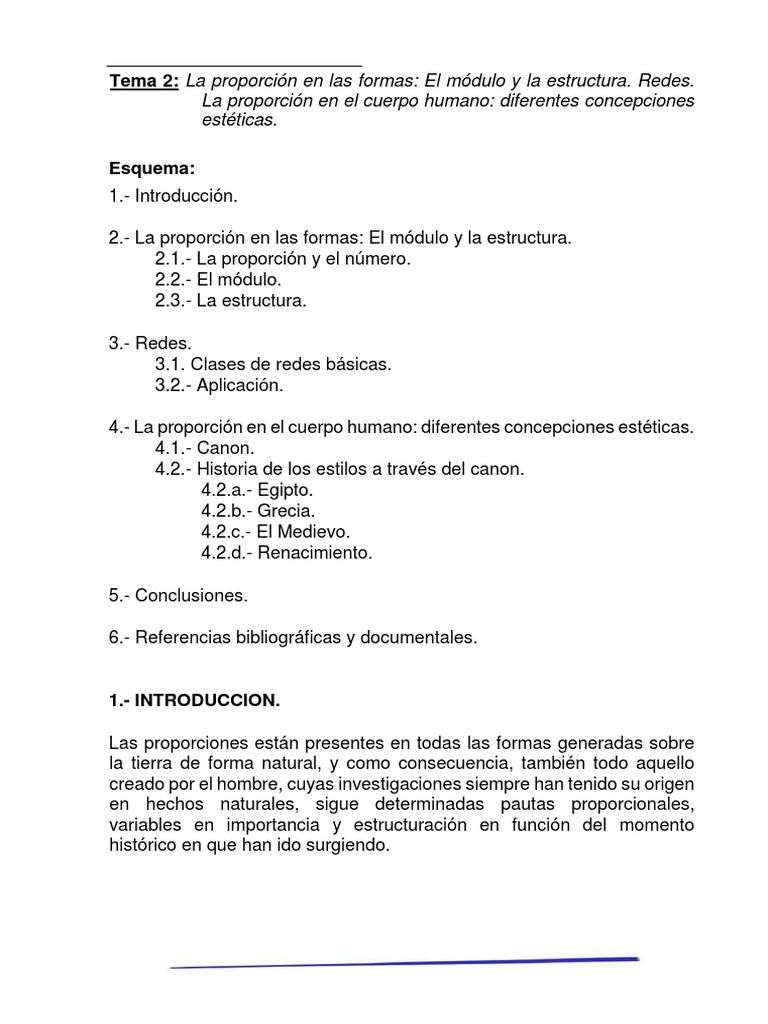Proporcion Canon Modulo Pdf Movimiento Física Dibujo