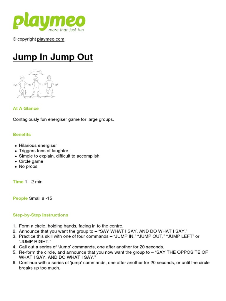 Jump in Jump Out | PDF