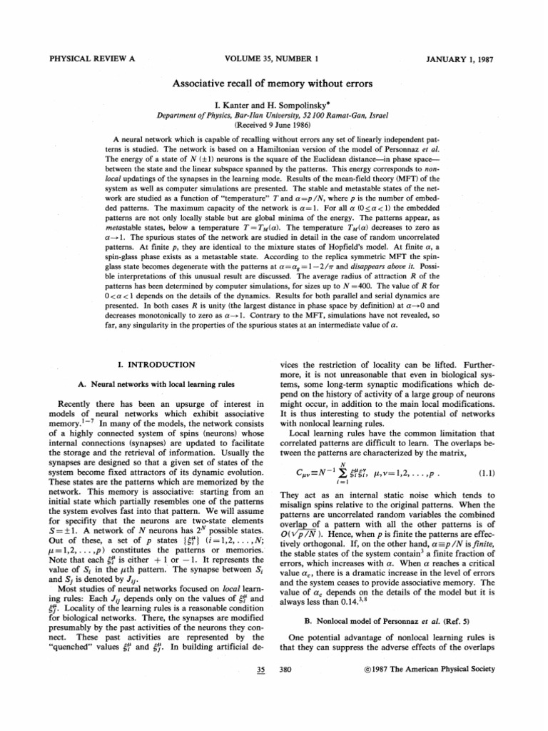 A Logical Calculus of The Ideas Immanent in Nervous Activity ...