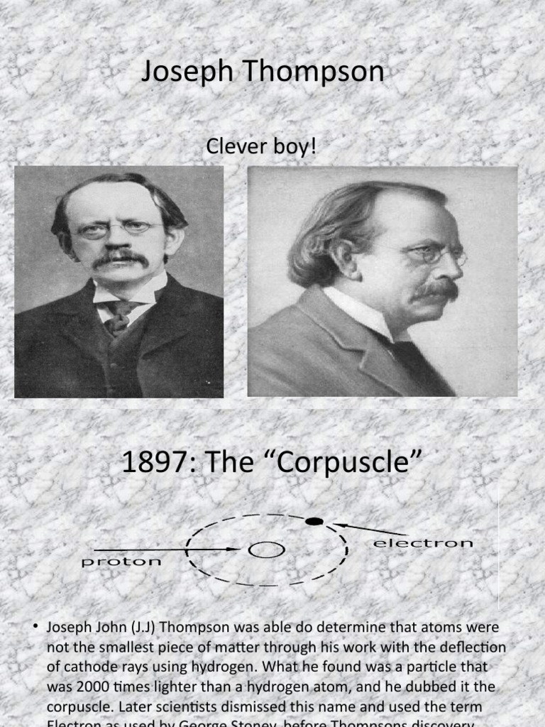 J.J. Thompson's Discoveries in Physics | PDF
