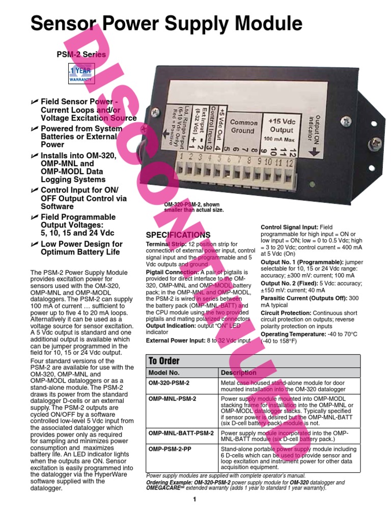 PSM-2 Power Supply Module Guide | PDF | Power Supply | Input/Output