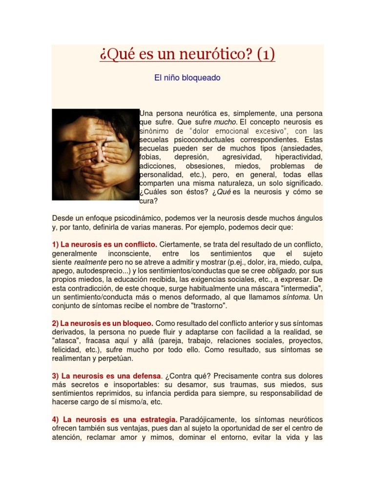 Qué Es Un Neurótico | PDF | Neurosis | Trastorno de ansiedad
