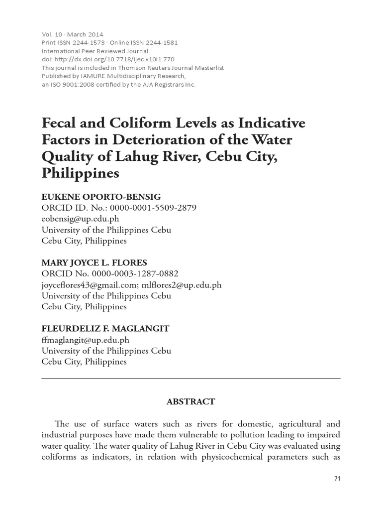 Lahug River PDF | PDF | Drinking Water | Water Pollution