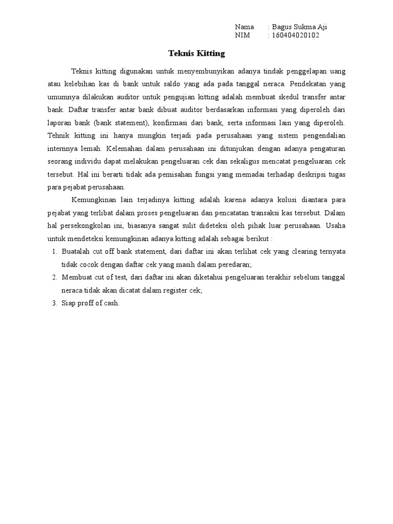 Teknis Kitting | PDF