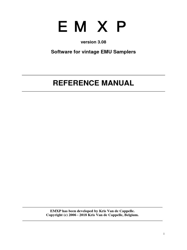 EMXPv308 Referencemanual PDF | PDF | Floppy Disk | Computer File