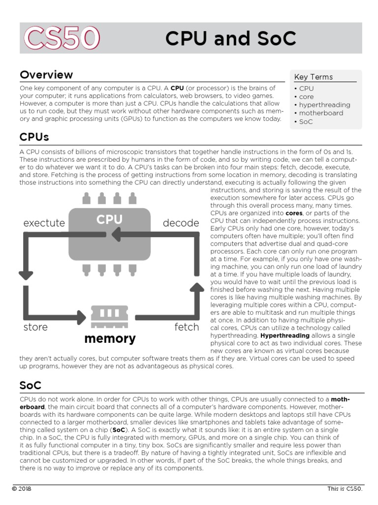 Cpu and Soc: Memory | PDF | Multi Core Processor | Central Processing Unit