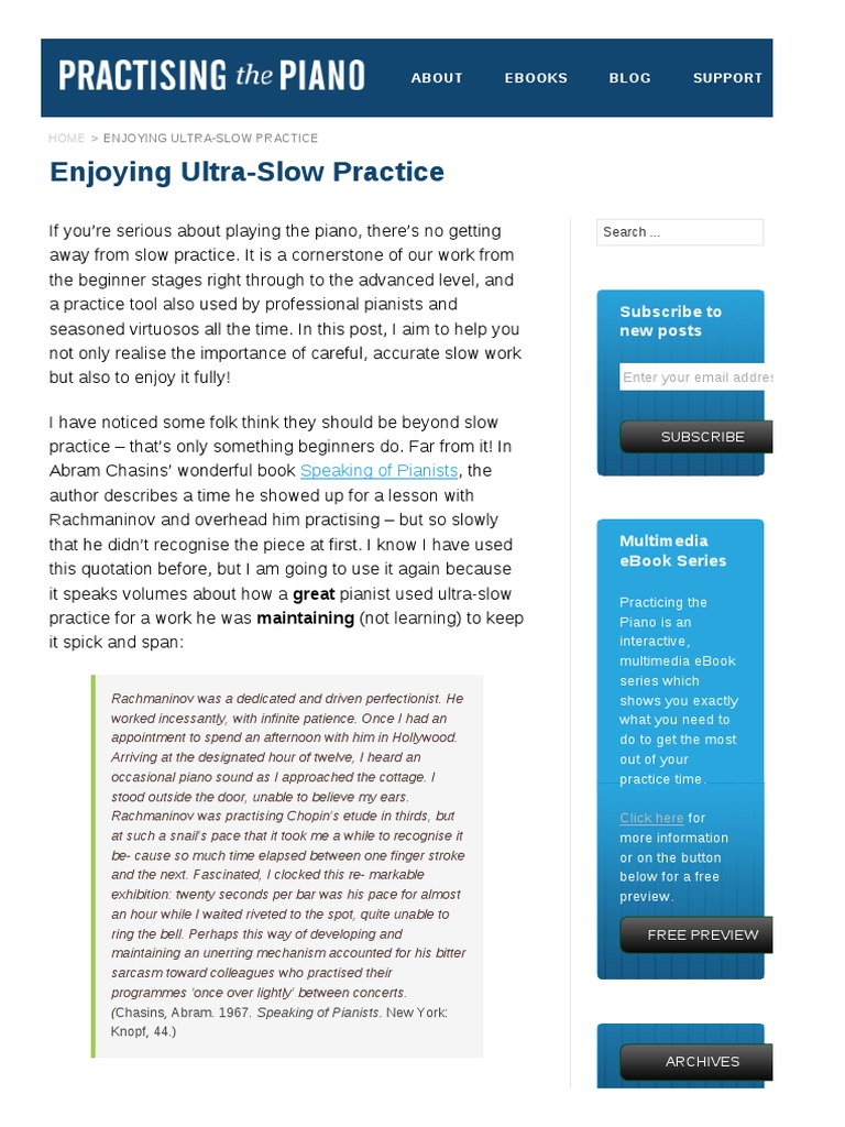 Enjoying Ultra-Slow Practice | PDF | Tempo | Leisure