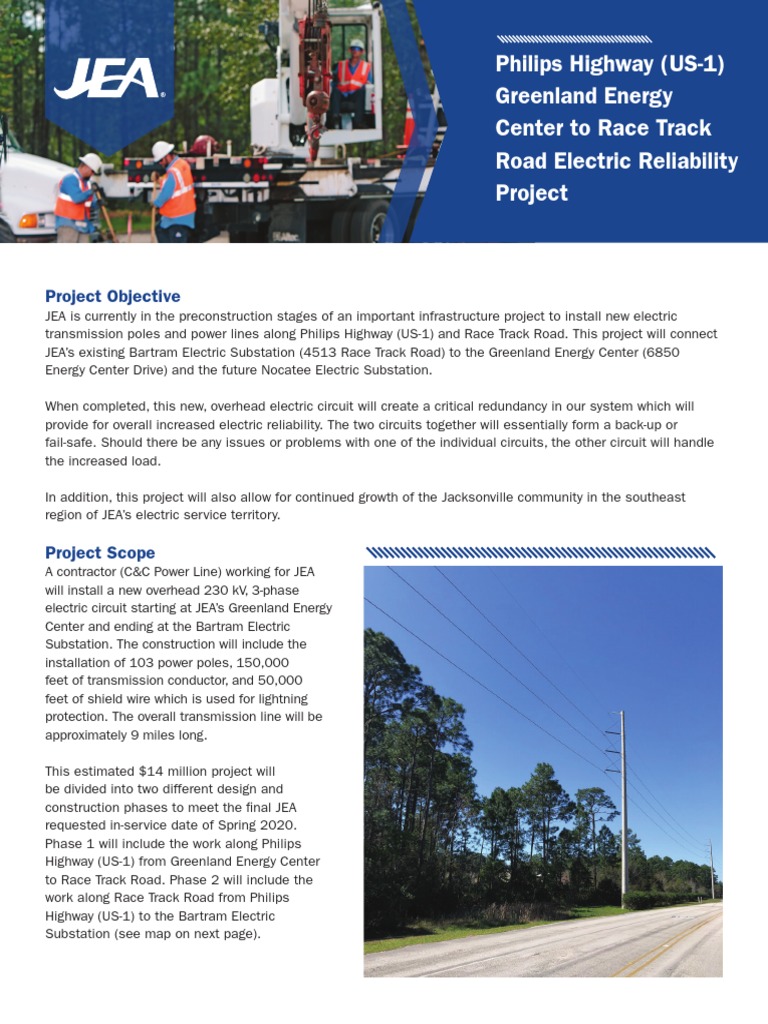 High Voltage Fact Sheet Provided by JEA | PDF | Electric Power ...