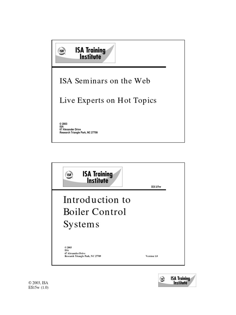 ISA Boiler Control System Fundamentals | PDF | Boiler | Steam